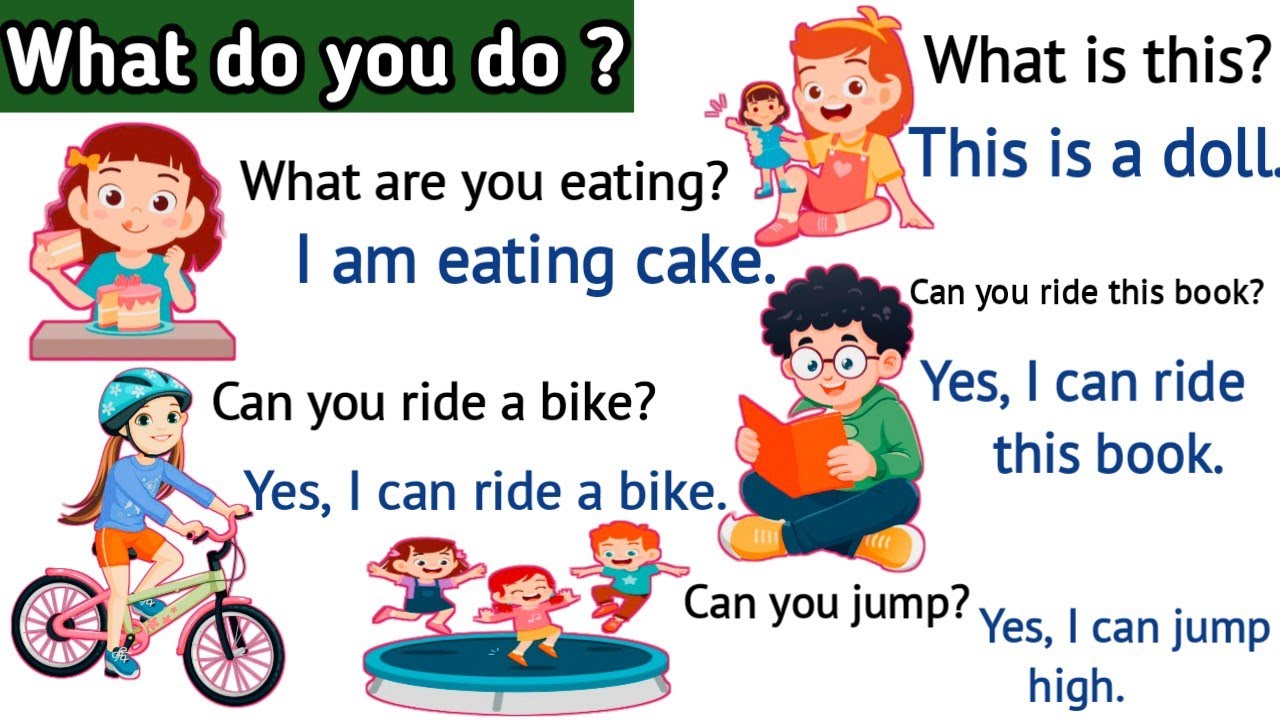 What do you do? Action verbs for beginners | daily english sentences ...