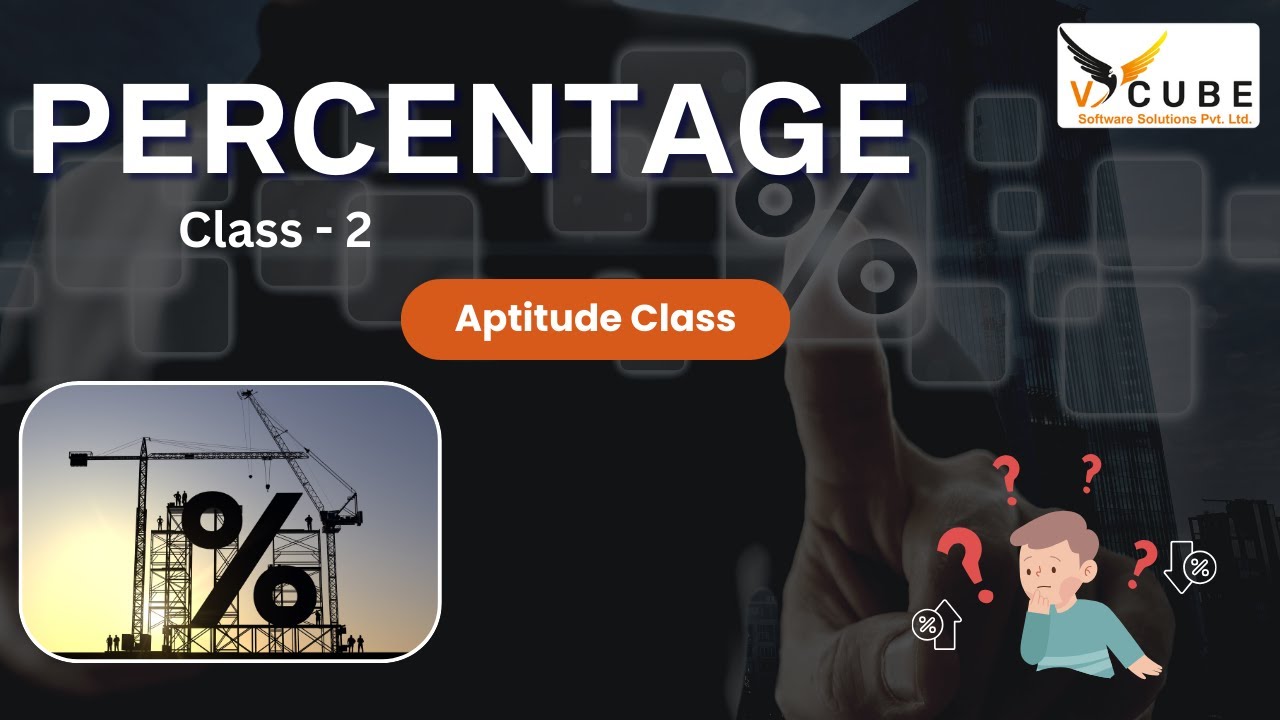Percentage - 2 Aptitude class | V Cube Software Solutions | Best Training Institute in HYD - YouTube