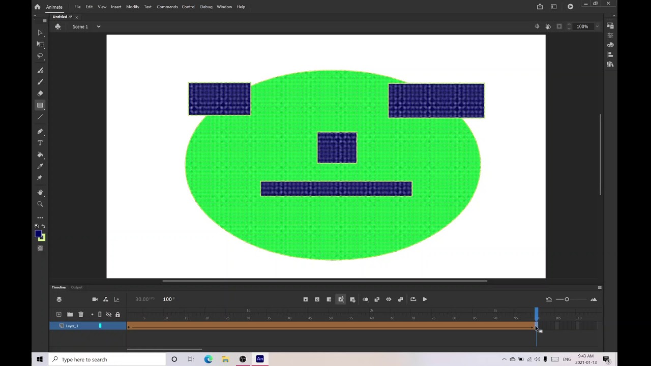 Shape and Motion Tween Adobe Animate - YouTube