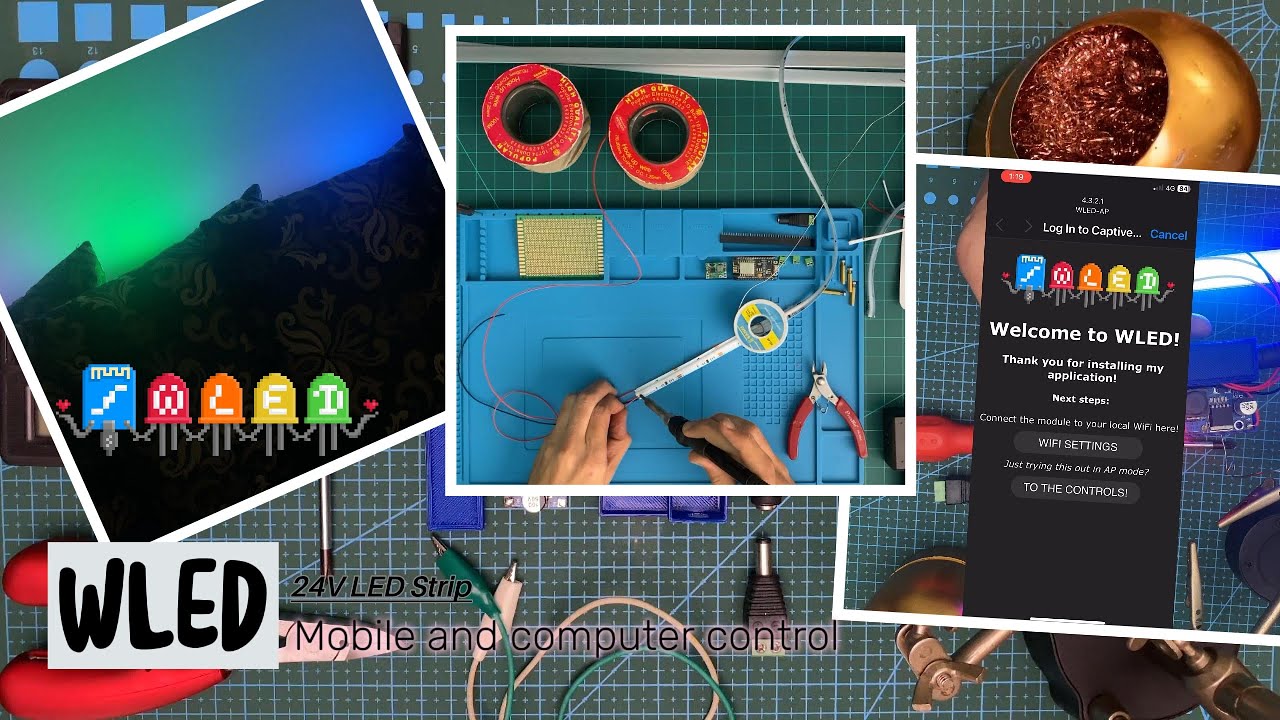 24V RGB LED Strip Running WLED Web Server on Wemos D1 mini - Home and ...
