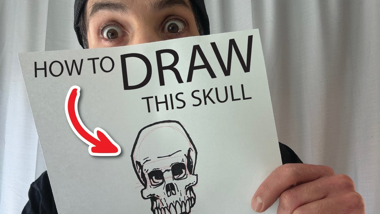 episode 0006 draw a skull sharpie - YouTube