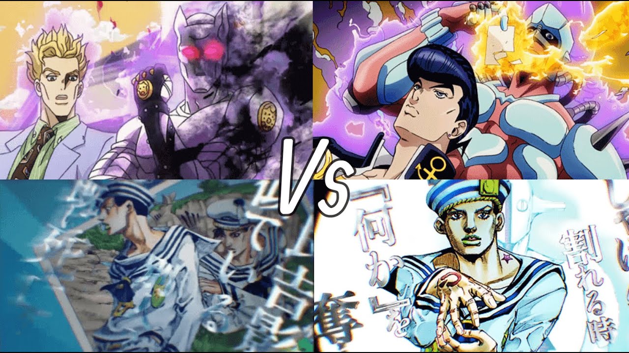Part 4 Vs Part 8 Josuke Vs Josuke and Kira Vs Kira - YouTube
