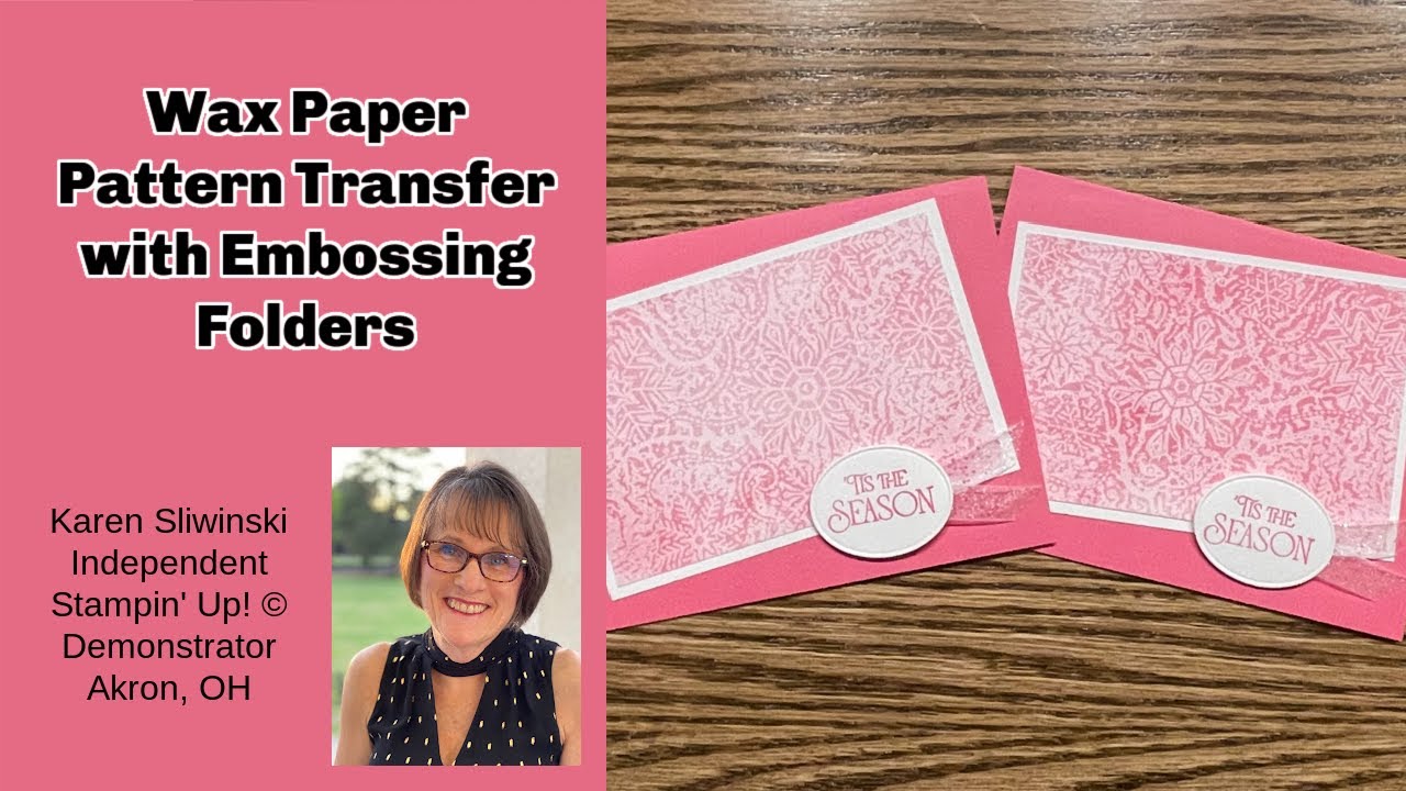 Wax Paper Pattern Transfer with Embossing Folders - YouTube