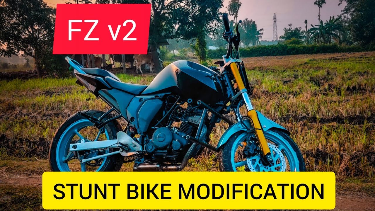 Fz v2 stunt bike modification /stunt bike modification #stunt bike ...