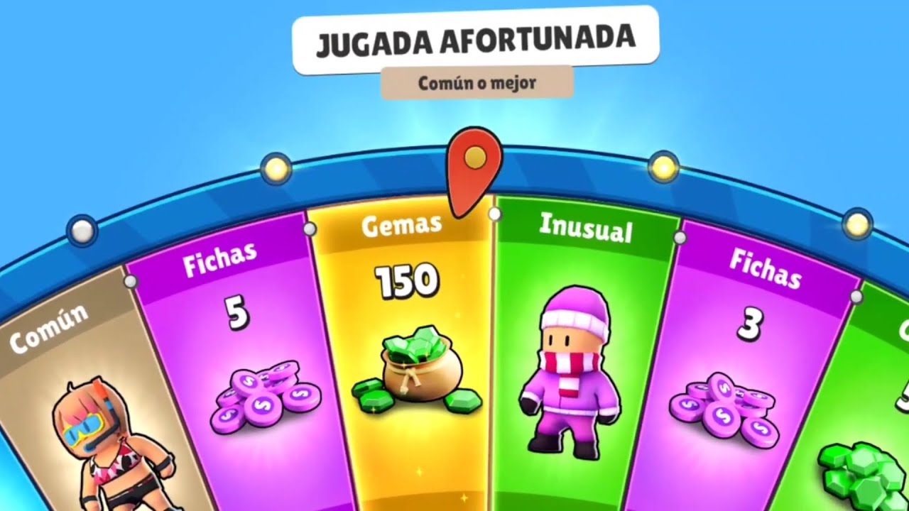 Skins GRATIS en la RULETA de STUMBLE GUYS - YouTube