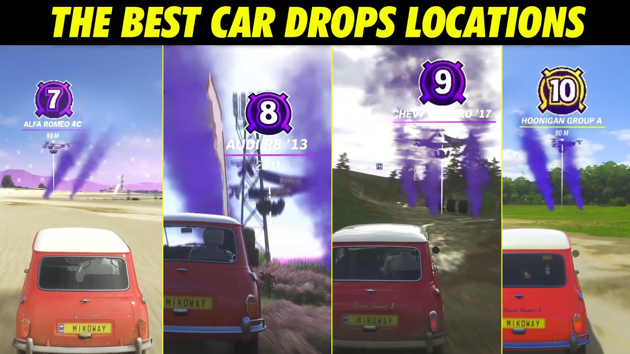 THE BEST CAR DROPS (LEVEL 7 8 9 10) LOCATIONS IN FORZA HORIZON 4 THE ...