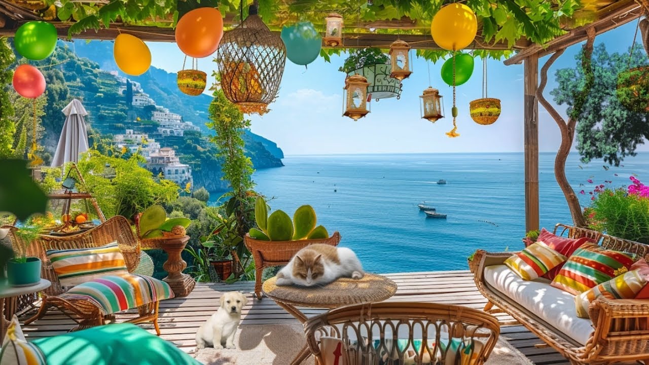 Seaside Smooth Jazz Calm - Elegant Bossa Nova Music with Ocean Waves ...