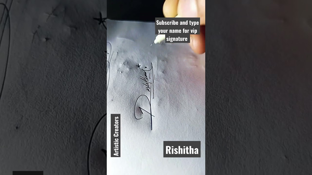 Requested Rishitha #shorts #shortsfeed #signature #calligraphy # ...