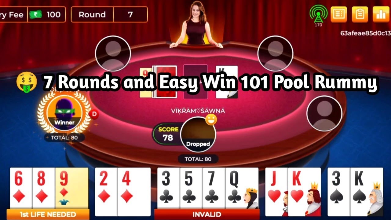 🤑 7 Rounds and Easy Win 101 Pool Rummy !! Mpl Pool Rummy gameplay ...