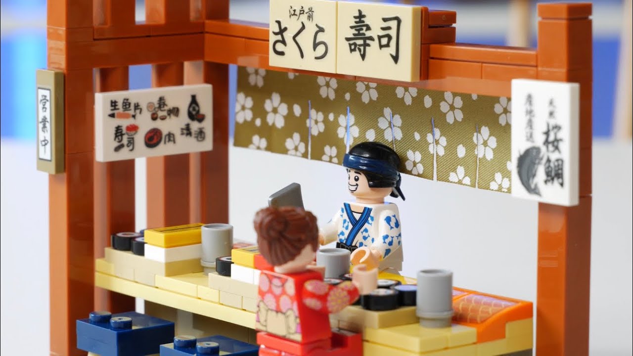 Japanese Sushi Food Stall - Sembo 601066 - Review (Lego alternative ...