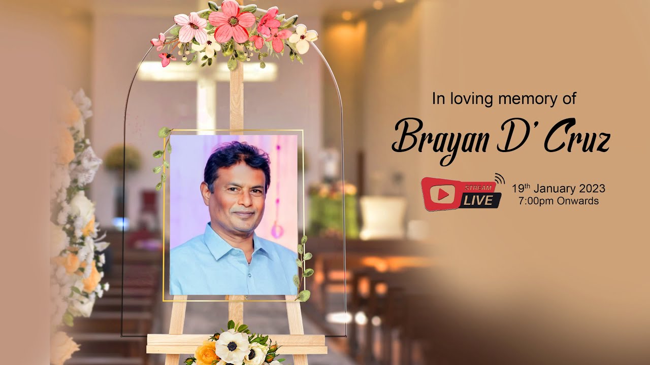 In Loving Memory of Brayan D' Cruz - YouTube