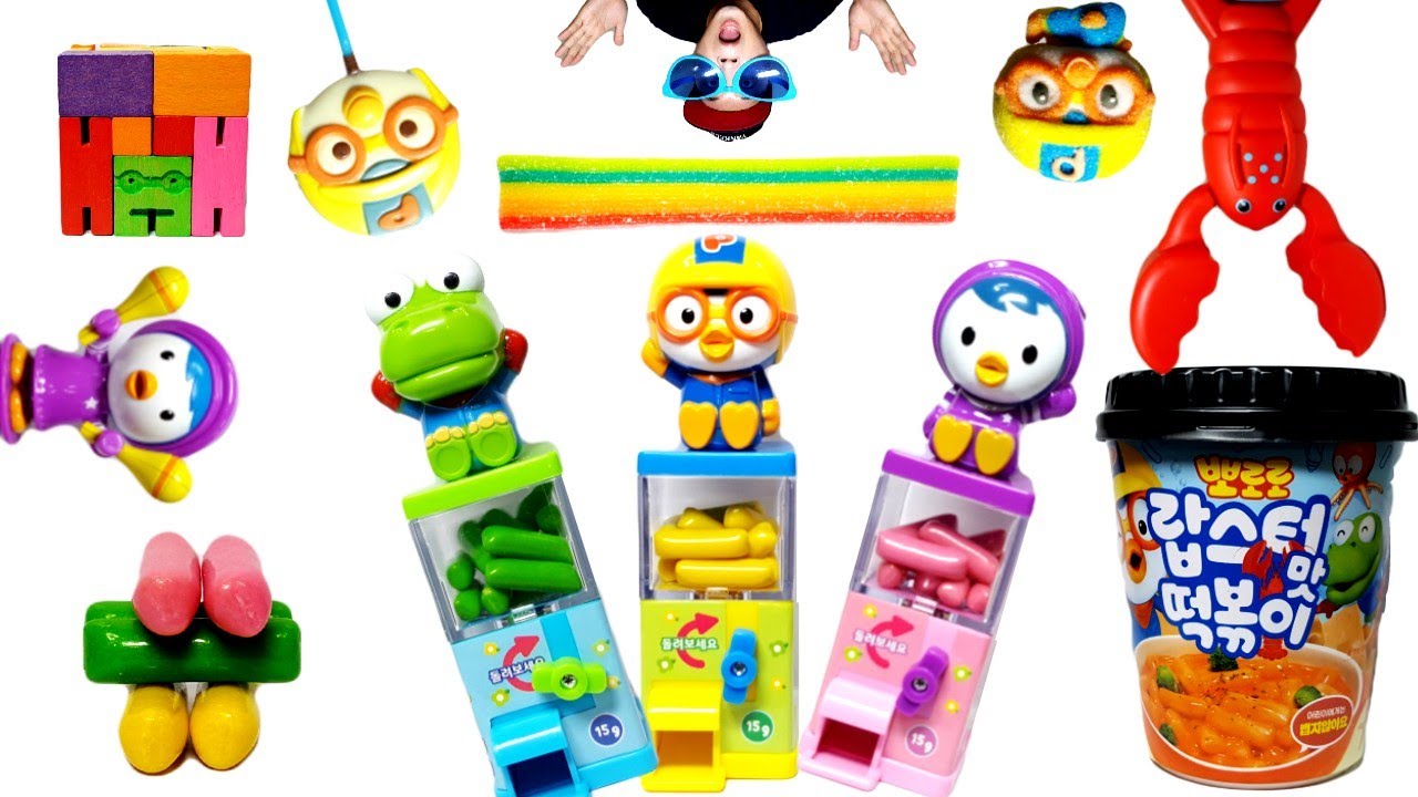 PORORO CHOCOLATE ICE CREAM CANDY DESSERT MUKBANG PARTY 뽀로로 초코 캔디 디저트 먹방 ...