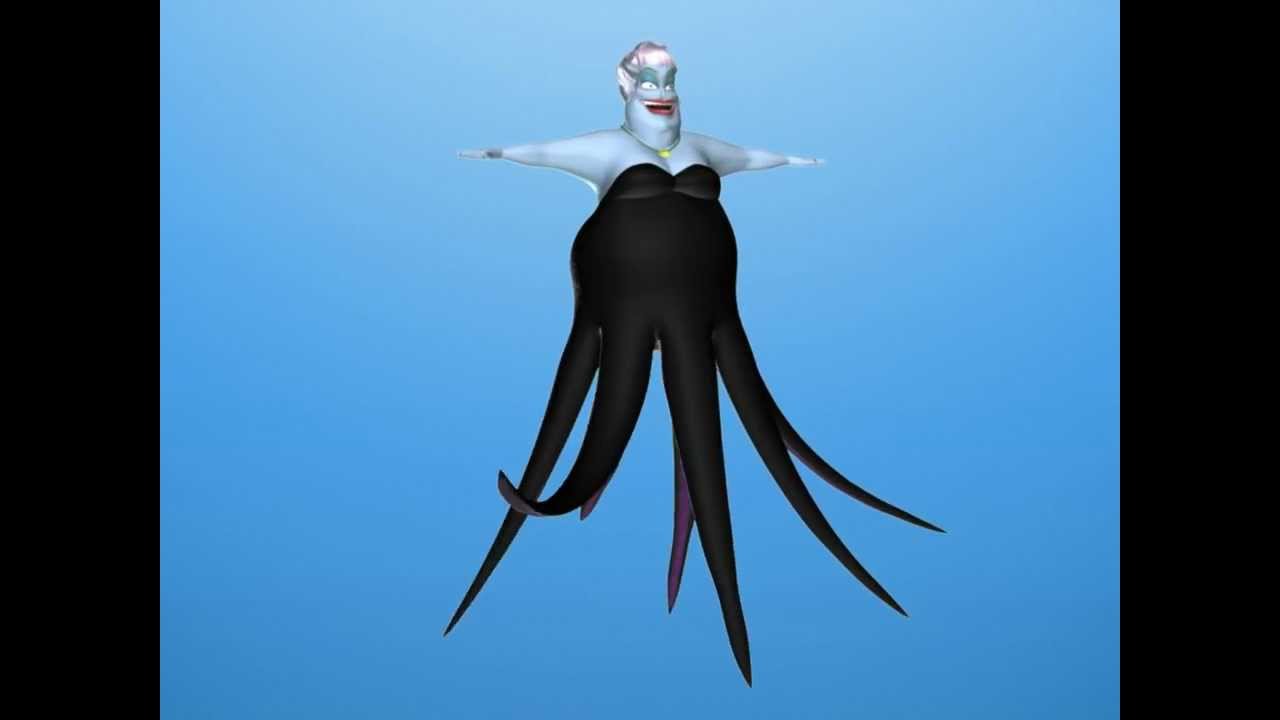 ursula 3D modeling maya - YouTube