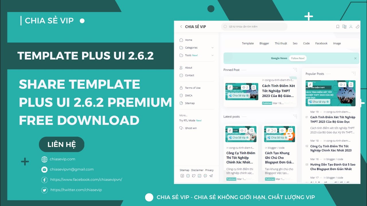 Hướng dẫn tải và cài đặt Template Plus UI 2.6.2 - YouTube