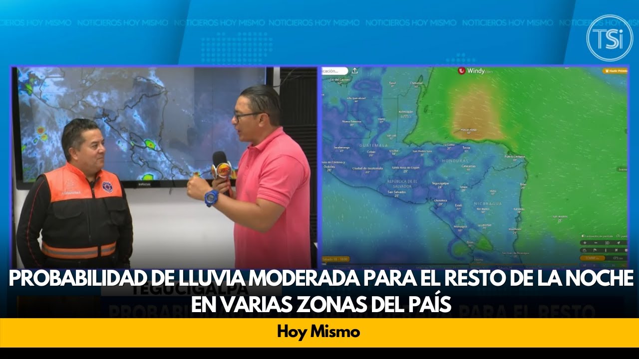 Probabilidad de lluvia moderada para el resto de la noche en varias ...