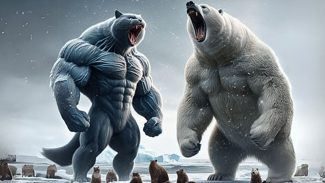 CATzilla Vs Polar Bearzilla Extreme Fight... - YouTube