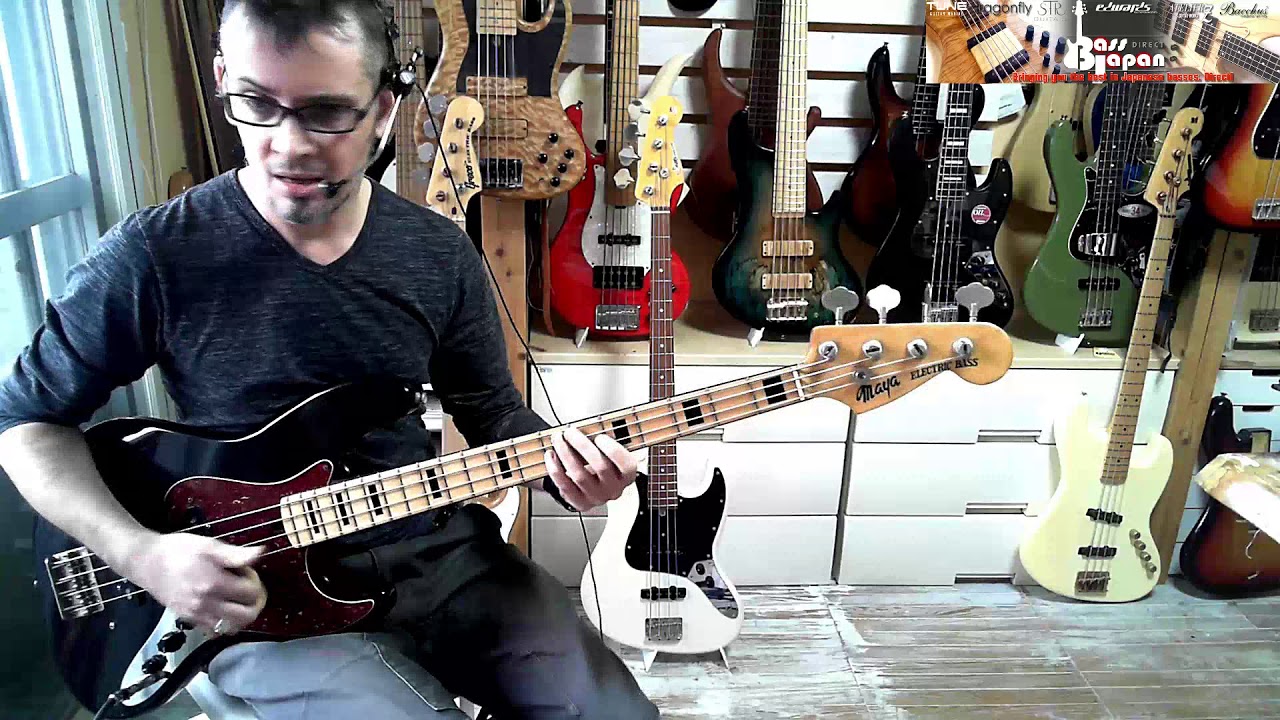 Fender Type Jazz Bass Demo; Maya Jazz Bass, Vintage Japan, Circa '78 ...