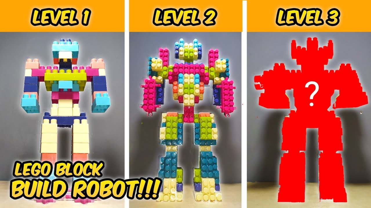 Lego robot : Level 1 vs Level 2 vs Level 3 make big robots transformers ...