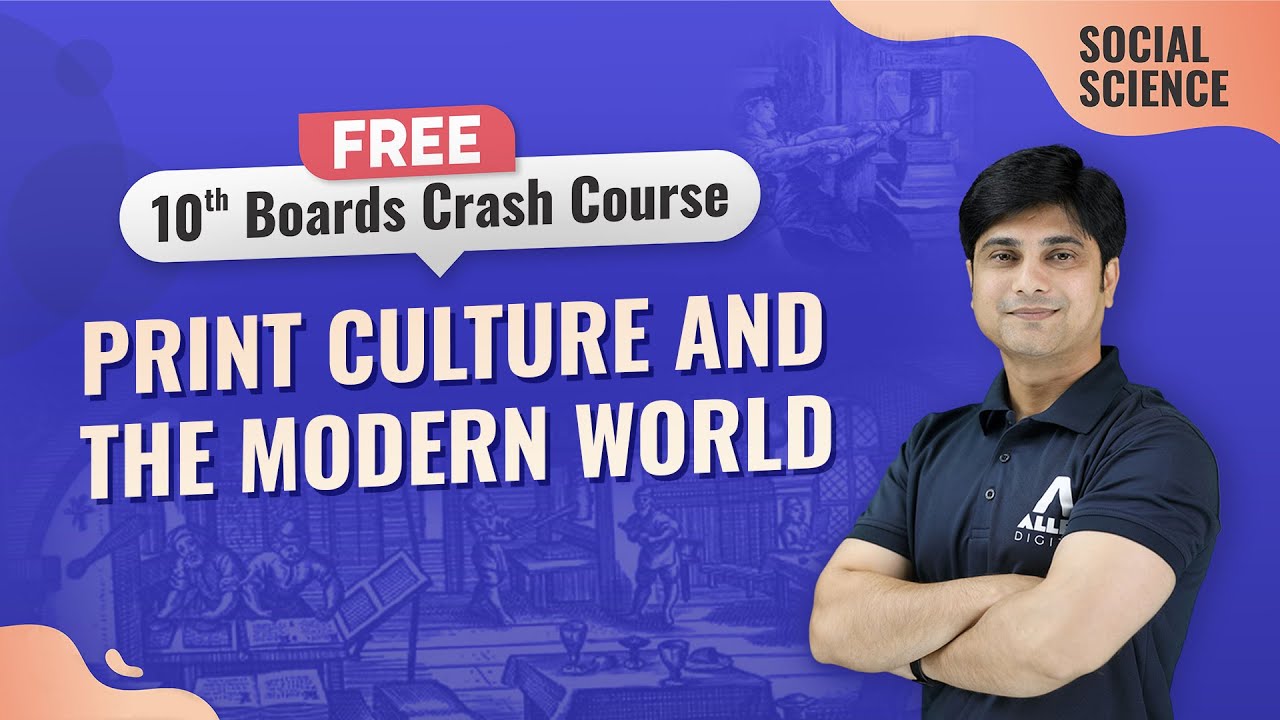Print Culture and the Modern World | Free Class 10th Board Crash Course ...