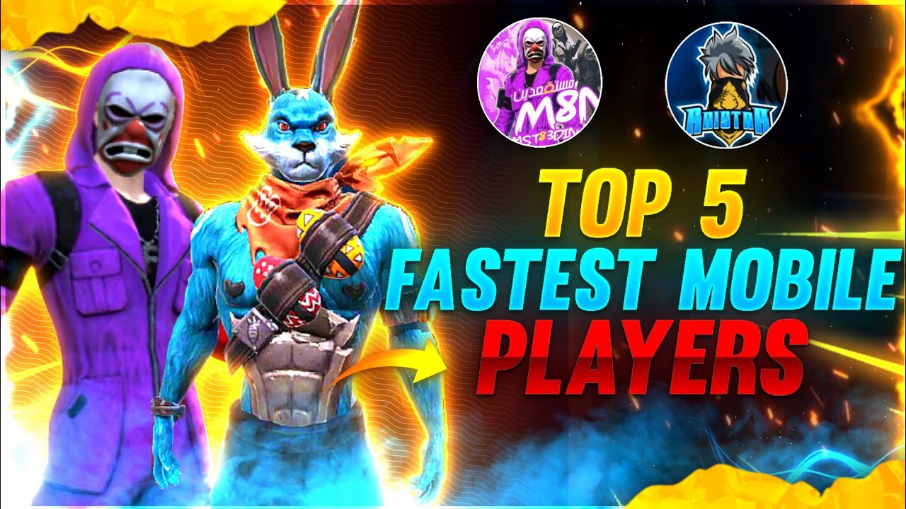 TOP 5 FASTEST MOBILE PLAYERS OF FREE FIRE 🔥 - YouTube