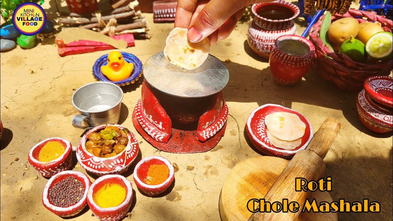 Roti and chole recipe/ Roti & Chole recipe with Miniature kitchen set ...