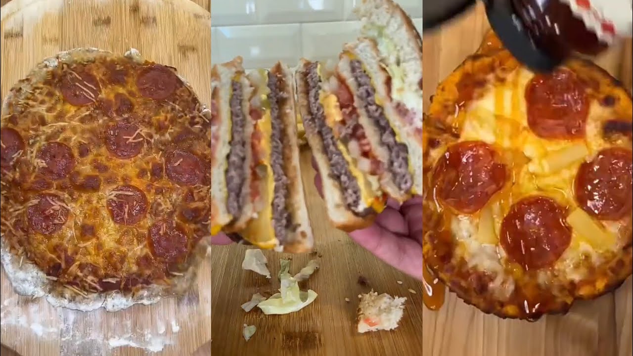 Homemade pizza from scratch and ultimate Whopper hack. Reverse - YouTube