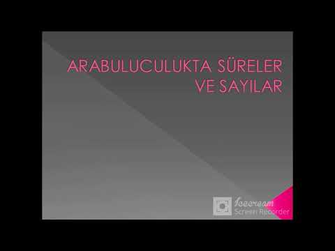ARABULUCULUK SINAVI SÜRELER VE SAYILAR