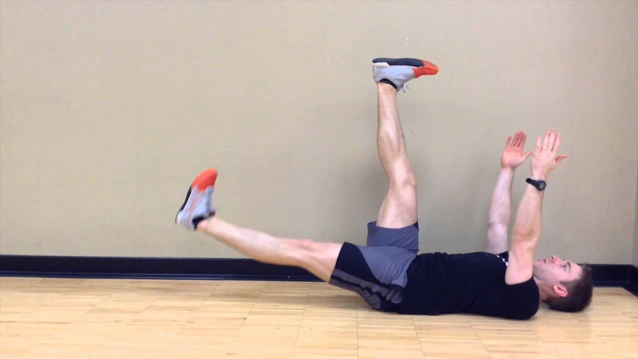 Alternating Supine Leg Lowering - YouTube