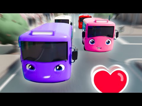 GOGO My 10 Little Buses - Learning Shapes | KARAOKE! | BEST OF LELLOBEE! | Sing Along With Me!