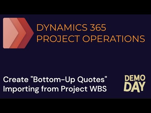 D365 Project Operations | Feature Shorts | Create 'Bottom-Up' Project ...