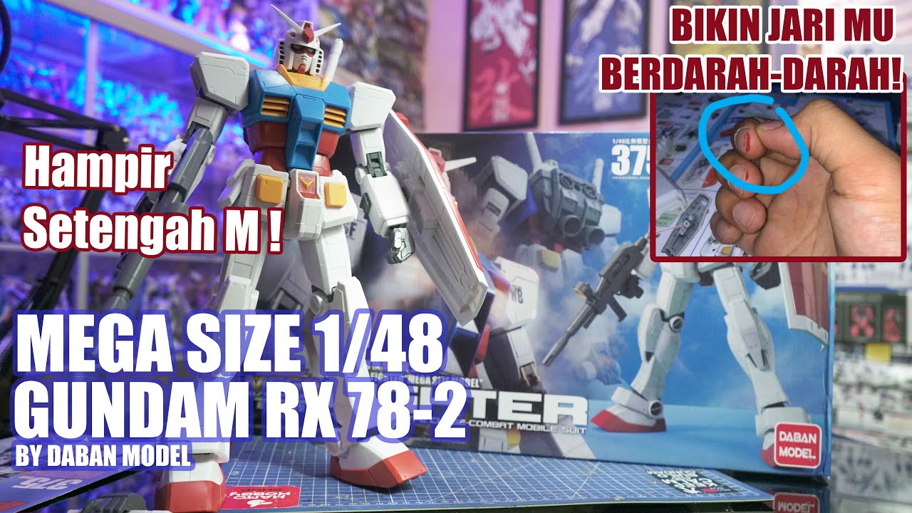 REVIEW GUNDAM RX 78-2 MEGA SIZE BY DABAN MODEL, TINGGI BANGET! - YouTube