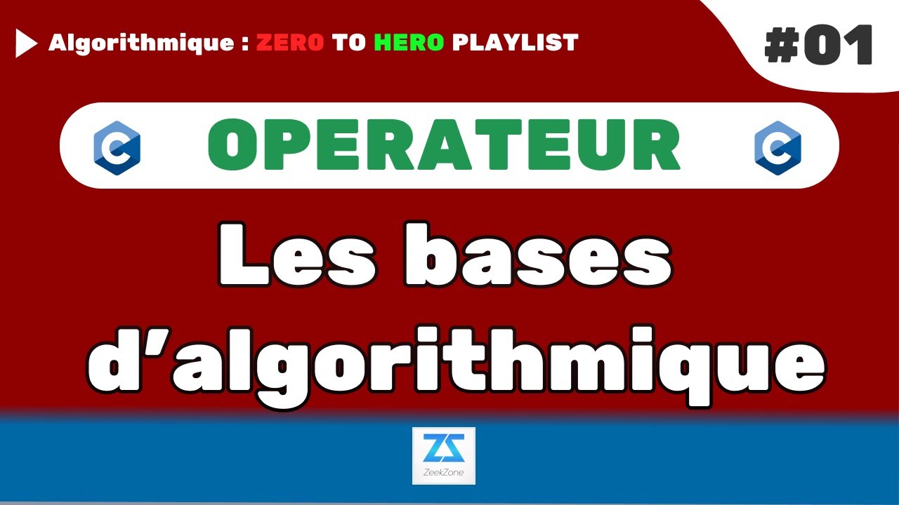 #01 Les bases de l'algorithmique: Les opérateurs b Darija - YouTube