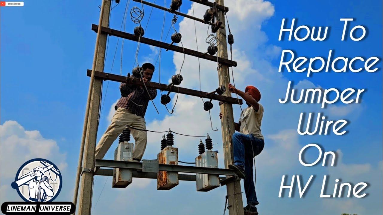 How to Replacing Jumper Wire On HV Line || Lineman Universe - YouTube