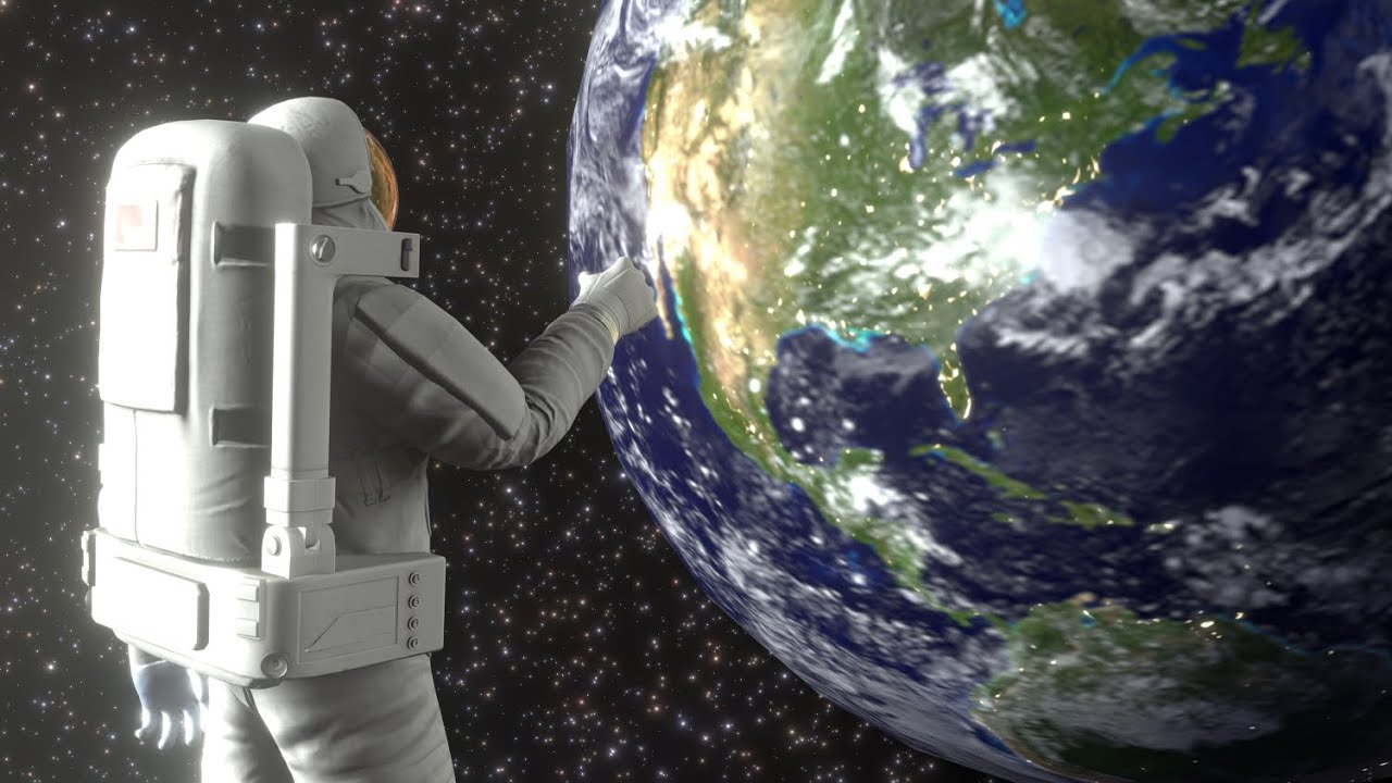 Blender Astronaut & Earth Loop Video Animation | Original Music - YouTube