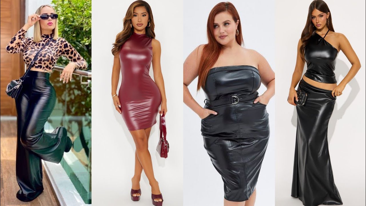 Confidence in gloss latex leather fashion moments latex outfits #latest ...