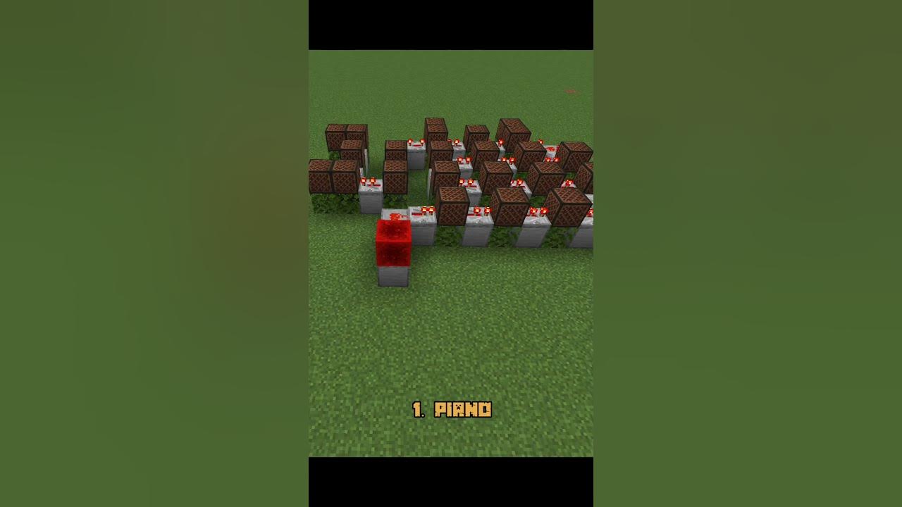 Note Block tutorial part 1, instrument note block #minecraft - YouTube