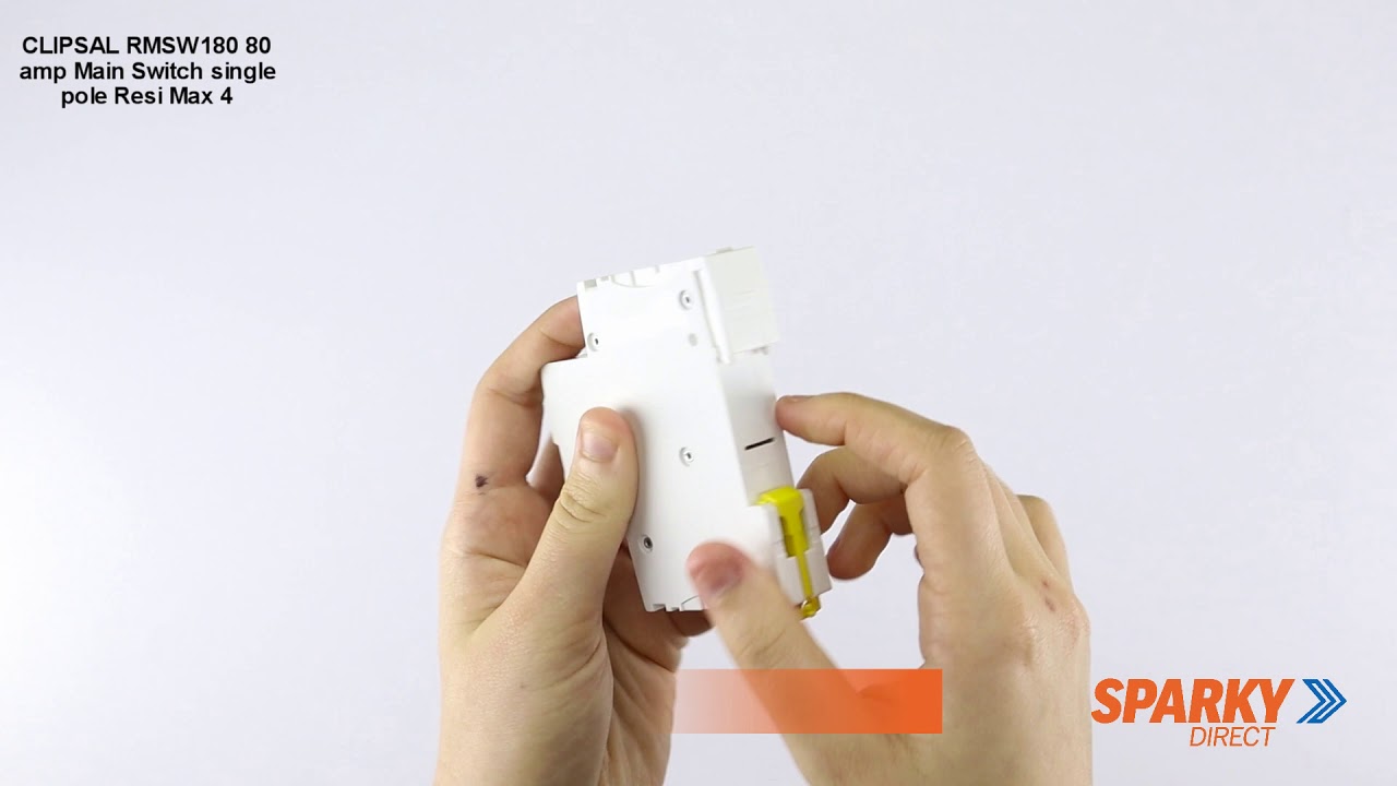 CLIPSAL RMSW180 | 80 amp Main Switch single pole | Resi Max 4 - YouTube
