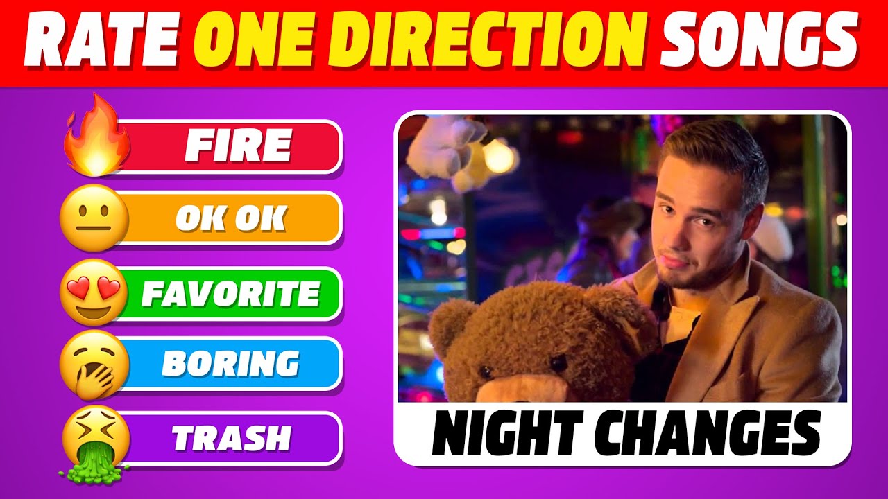 Rate Songs of One Direction | RATE THE SONG quiz | Directioners Songs ...