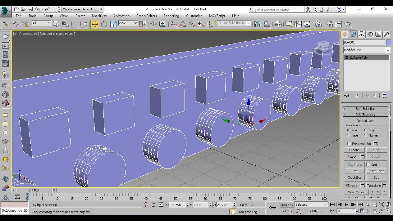 How To Combine Multiple Objects Into A Single Object In 3ds Max Youtube