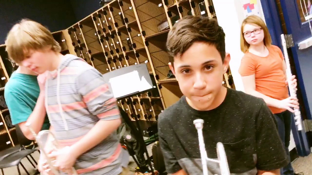 Ashton plays trumpet 2/9/17 - YouTube