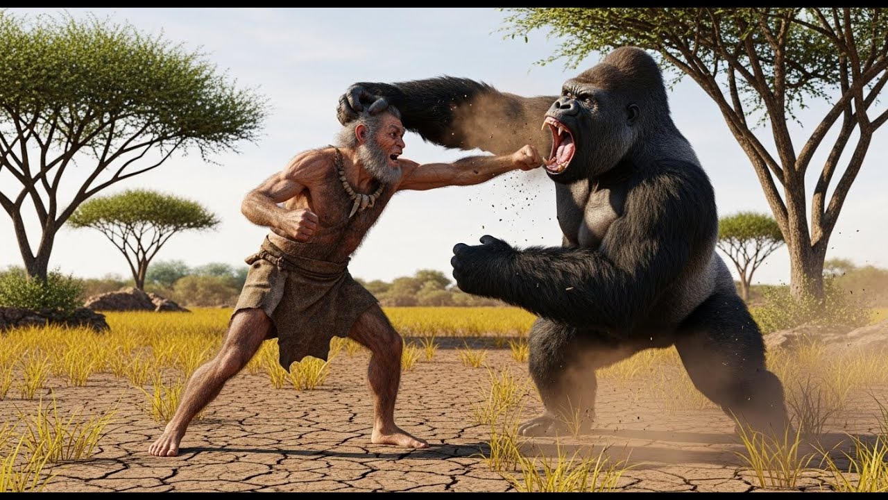 Millions years ago Gorilla Fight with early Humans - YouTube