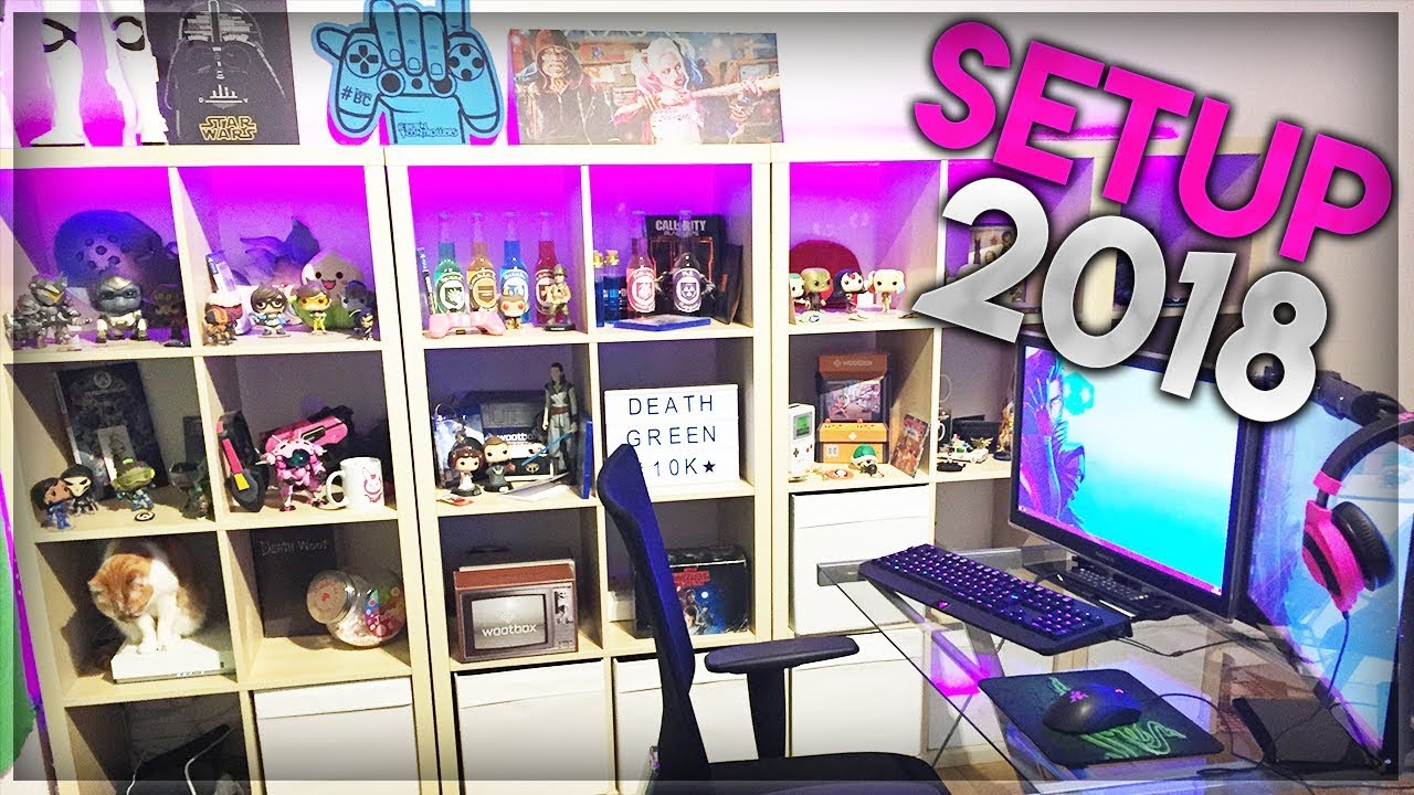 MON SETUP ET MON DECOR 2018 ! - YouTube