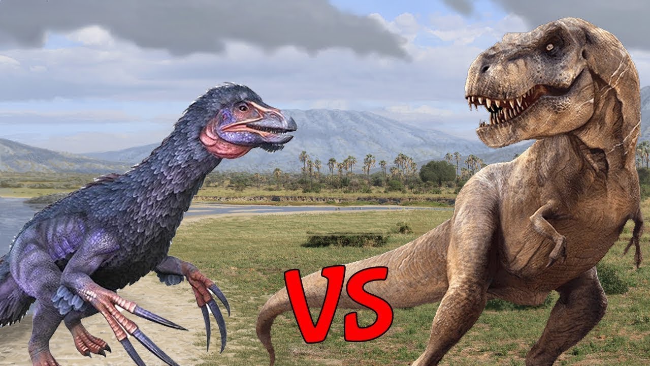 My T-Rex and a group fighting the therizinosaurus boss - YouTube