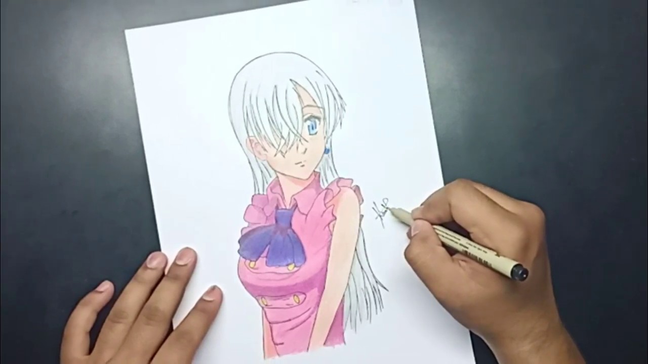 Drawing Elizabeth (Nanatsu no Taizai) | Seven Deadly Sins | Time lapse ...