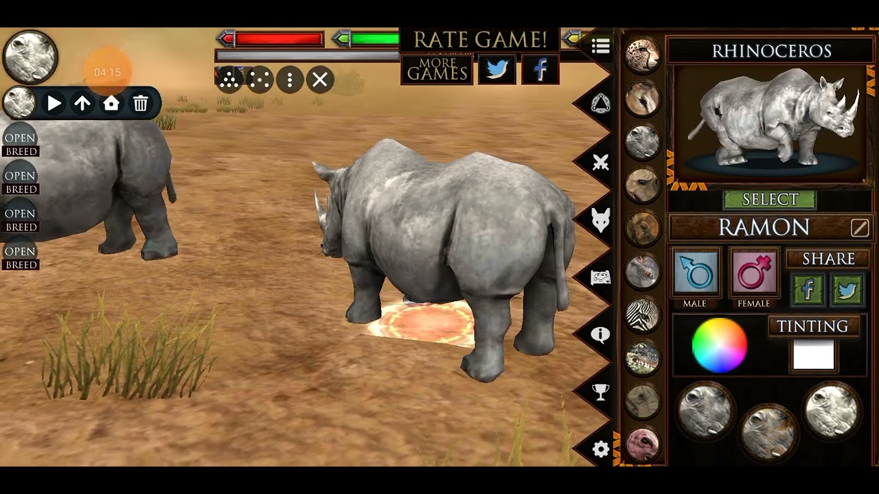 Ultimate Savannah Simulator: Rhino - YouTube