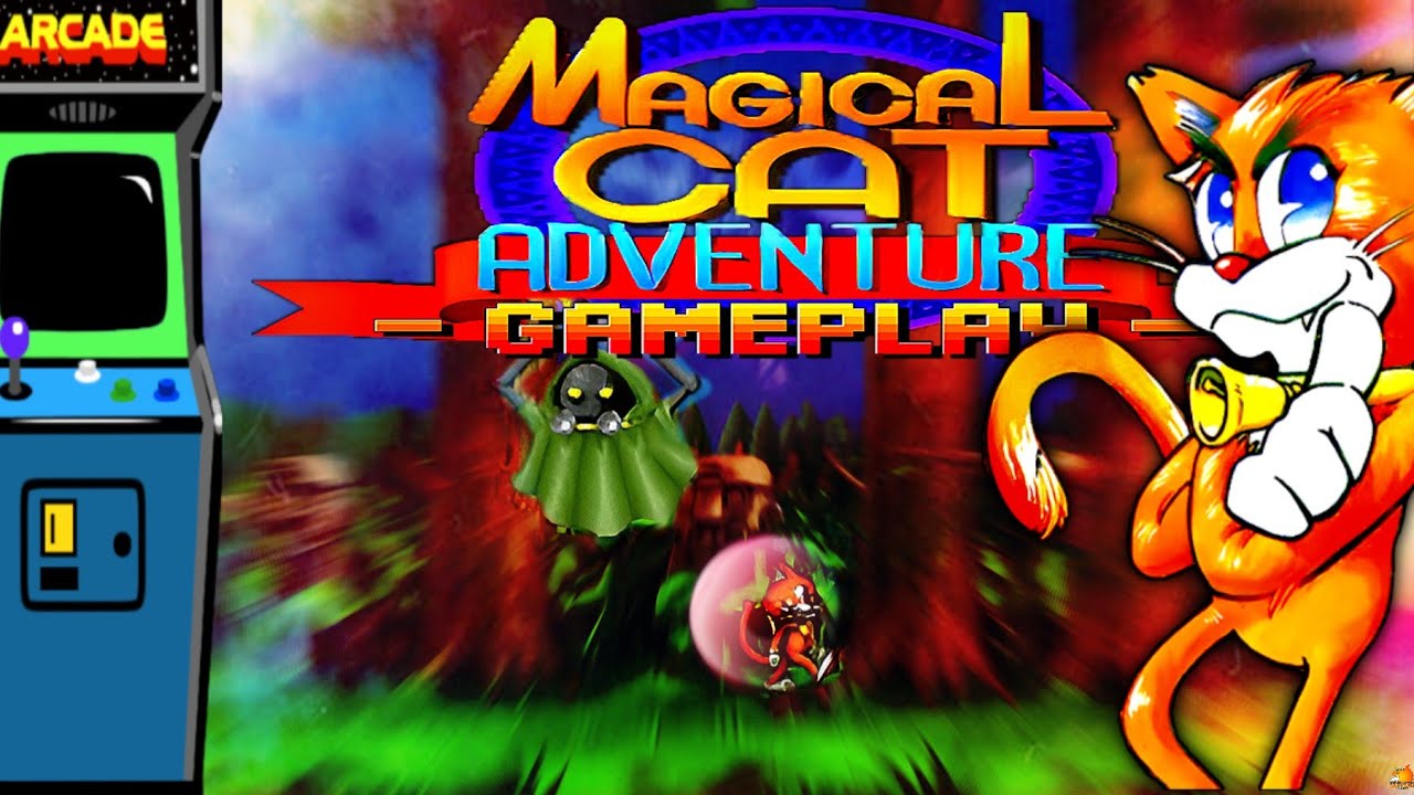 🎮 MAGICAL CAT ADVENTURE (Wintechno, 1993) 💥 Run and Gun Platform Arcade ...