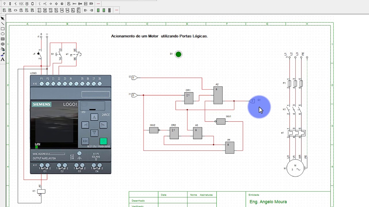 Acionamento de Motor Elétrico utilizando PORTAS LÓGICAS - PLC - CADe ...
