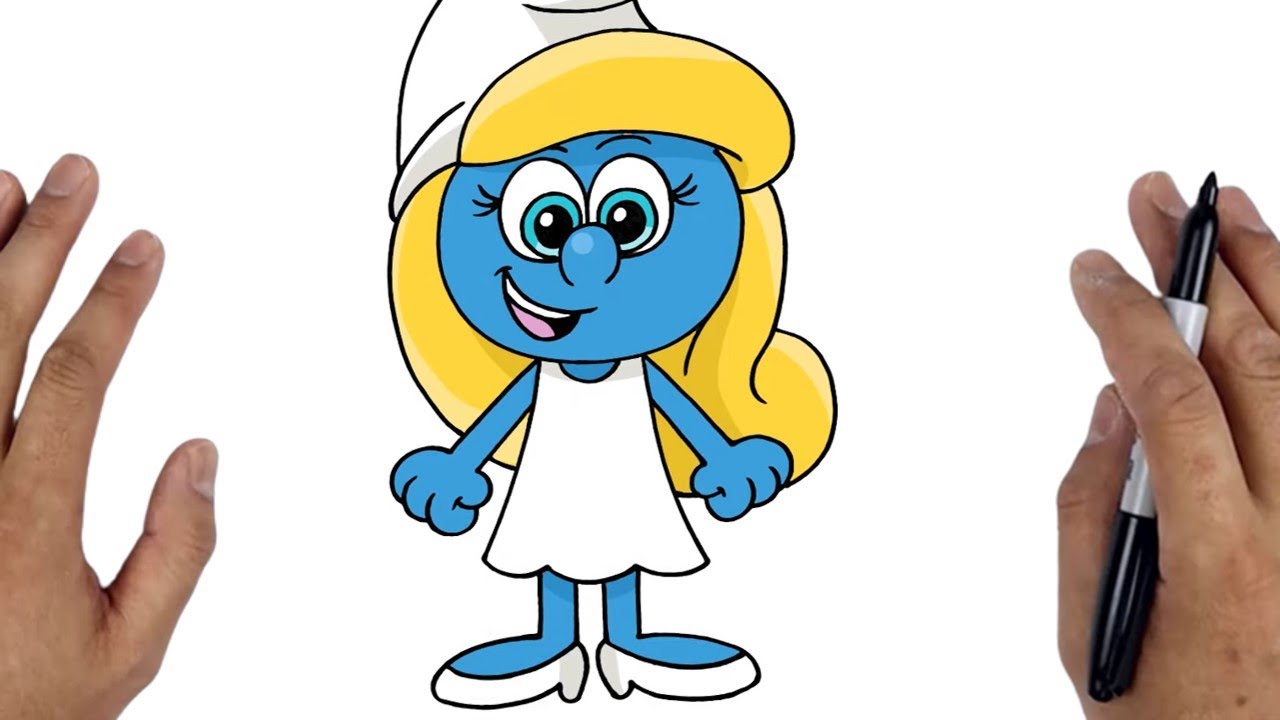 Smurfette Drawing Step By Step