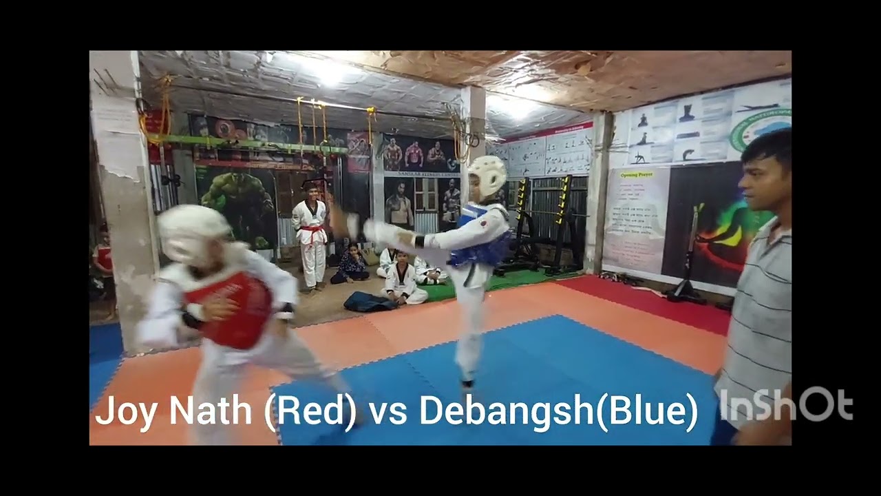 Sunday Taekwondo Practice fight between Joy Nath and Debangsh in ...