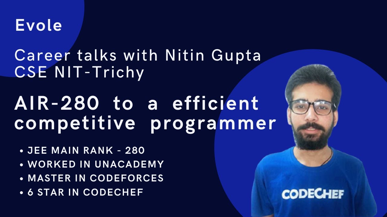 Career Talks EP-1 - Nitin Gupta(NIT Trichy) on Competitive Programming - YouTube